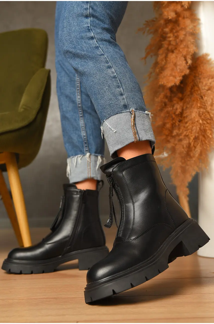 Черевики жіночі зимні чорного кольору в0006 207189 купити за ціною 1400 ...